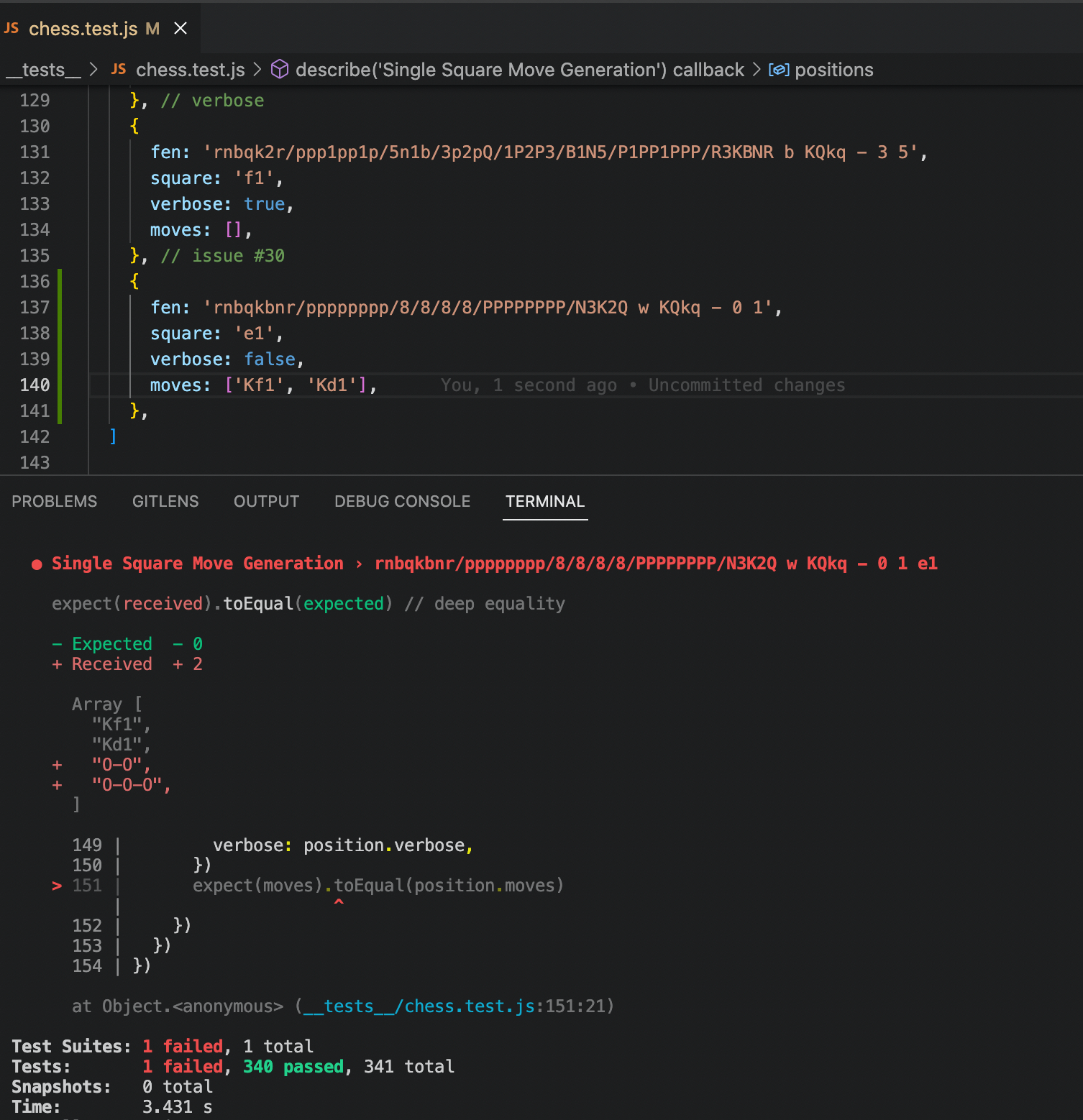 BUG: Single Square Move Generation · Issue #341 · jhlywa/chess.js · GitHub