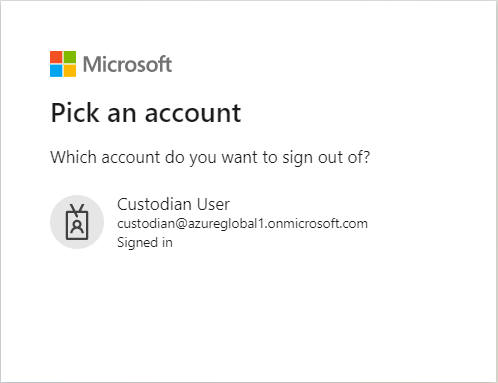 Prompting to select an account to sign out of after logout, although a ...