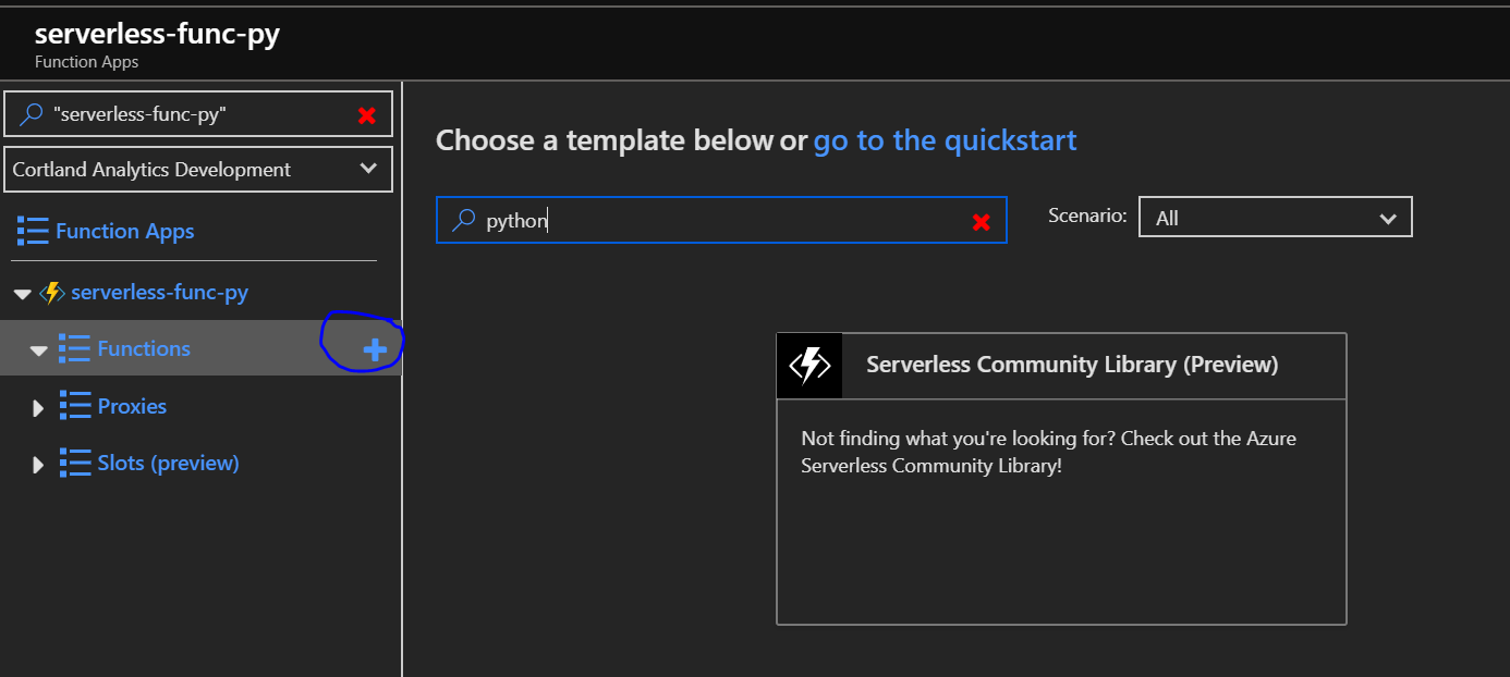 Where Is The Documentation To Create A Python Azure Function · Issue