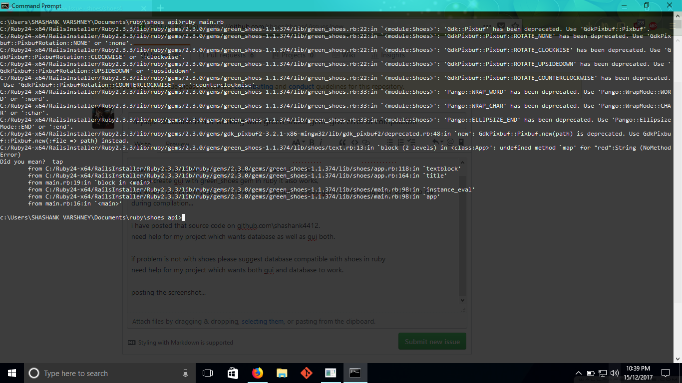 Mysql2 Database Is Not Working With Greenshoes Gem Give Error At Compilation · Issue 1534 