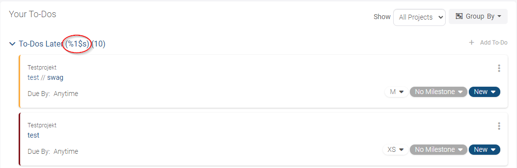 [BUG] Jibberish inside of Your To-Dos Title on main Page · Issue #1951 · Leantime/leantime · GitHub