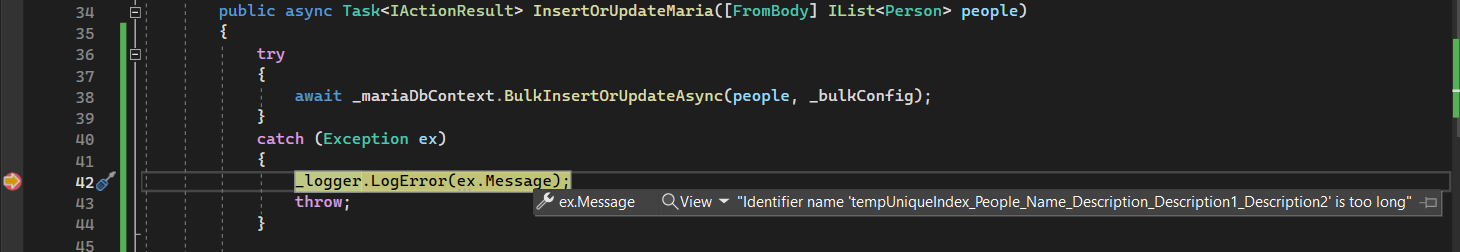 BulkInsertOrUpdate fails with MySql / MariaDb · Issue #1087 · borisdj ...
