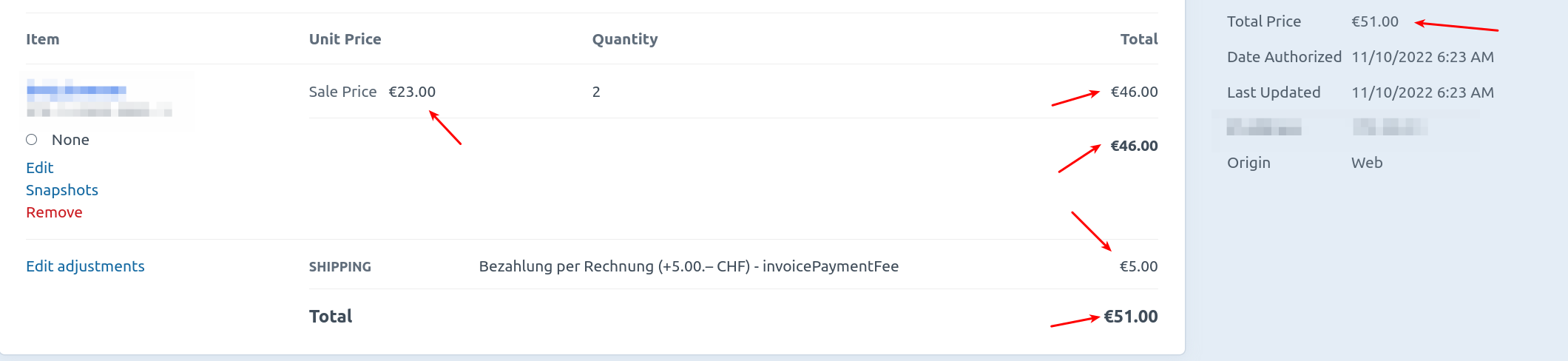 [4.x]: Currency of LineItems and Adjustments in Admin Cart are always default · Issue #3024 ...