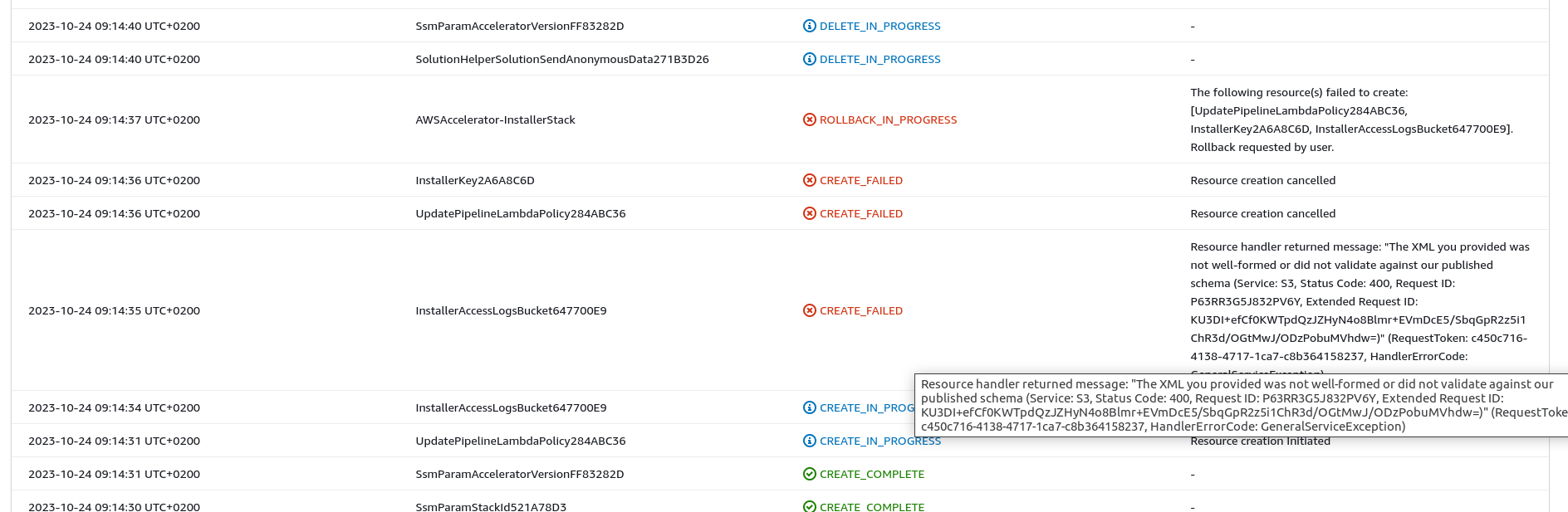 AWSAccelerator-InstallerStack - error · Issue #295 · awslabs/landing-zone-accelerator-on-aws ...