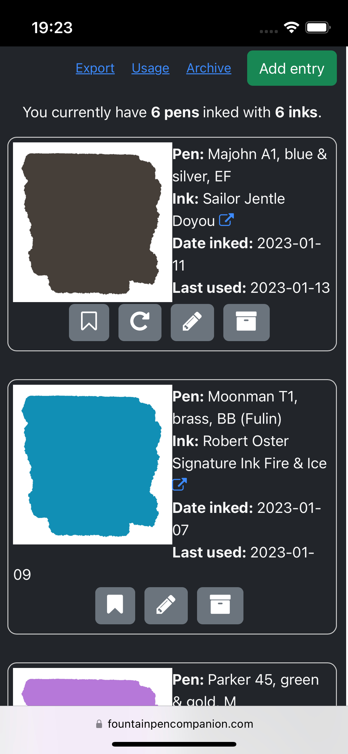 Fix swatch in dark mode · Issue #1340 · ujh/fountainpencompanion · GitHub