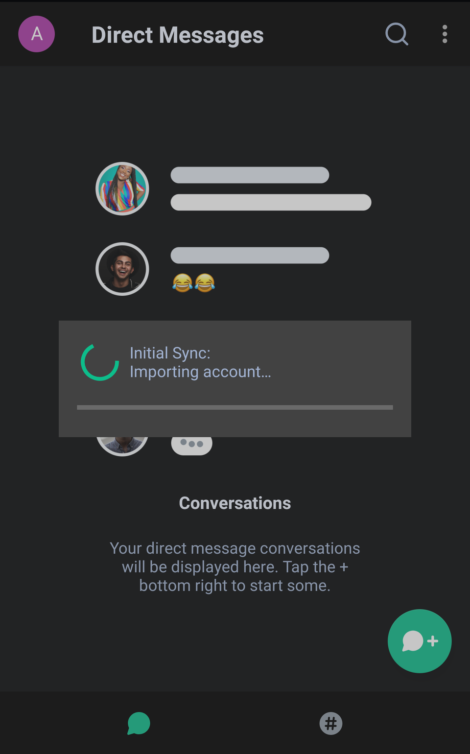Can't perform "Initial Sync" on any Element client · Issue #16566 · element-hq/element-web · GitHub