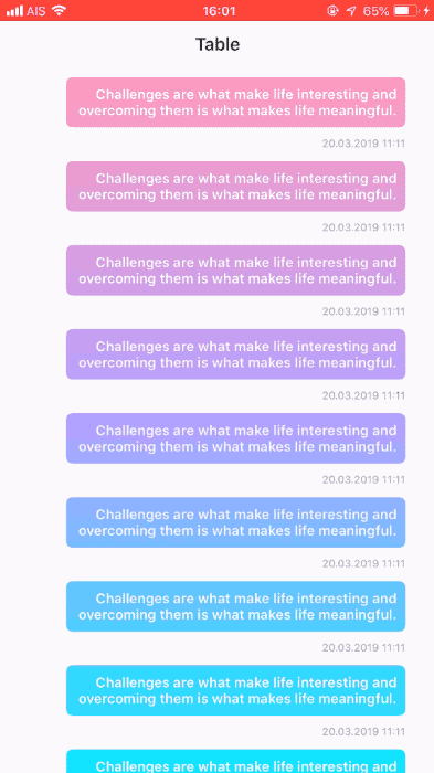 GitHub - Pakkapon/ExampleGradientMessengerTable: Gradient table view cell inspiration from ...