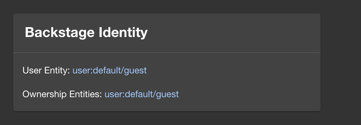 🐛 Bug Report: the backstage identity is showing up as guest even though ... 🐛 Bug Report: the backstage identity is showing up as guest even though ...