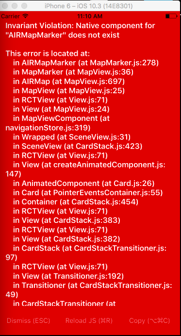 Invariant violation: Native component for 'AirMapMarker' does not exist · Issue #1983 · react ...
