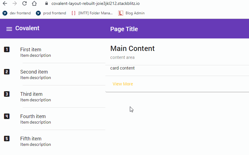Layout nav-list "Full demo": Splitting into components breaks the ...