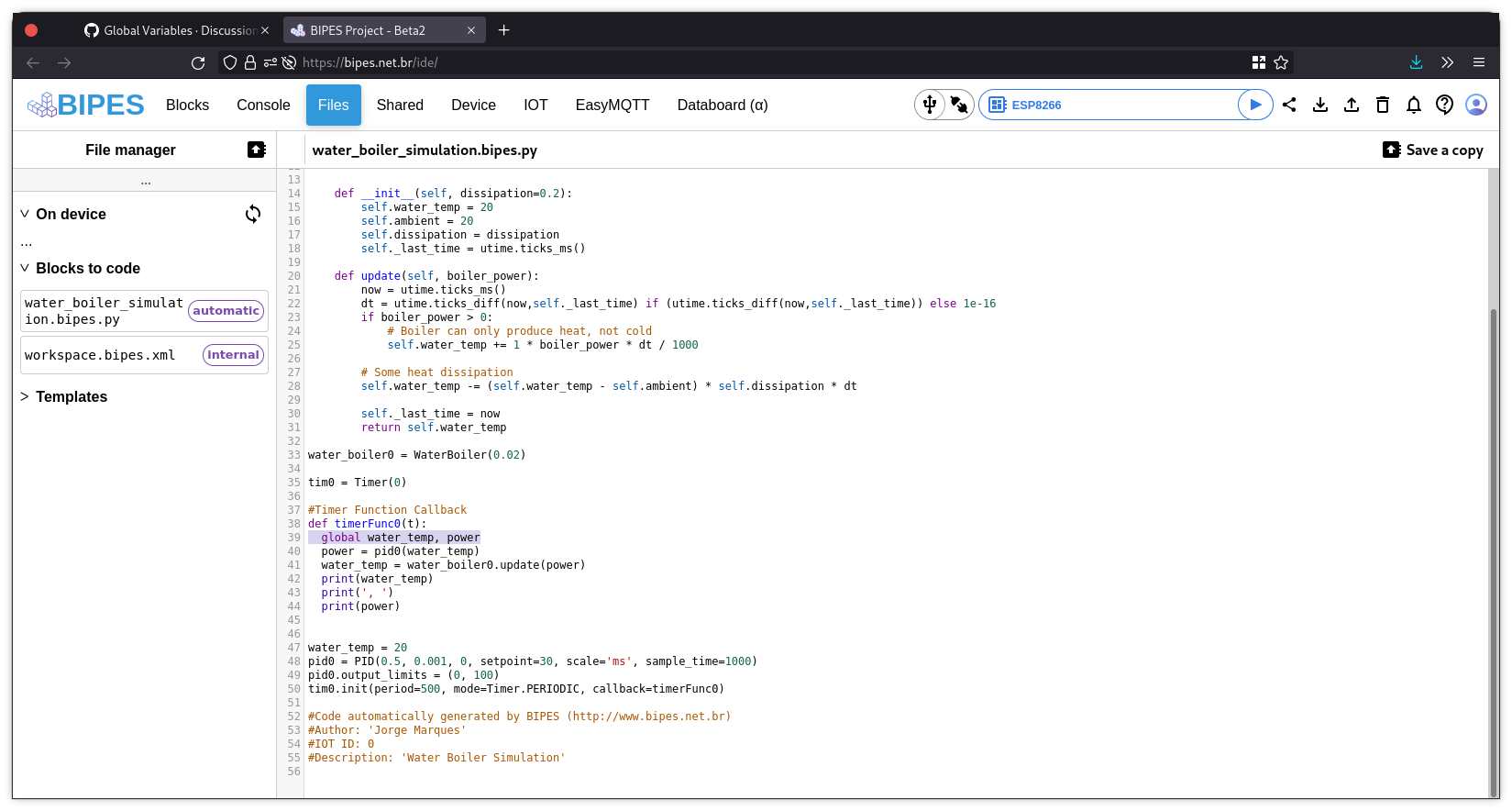 Global Variables · BIPES BIPES · Discussion #73 · GitHub