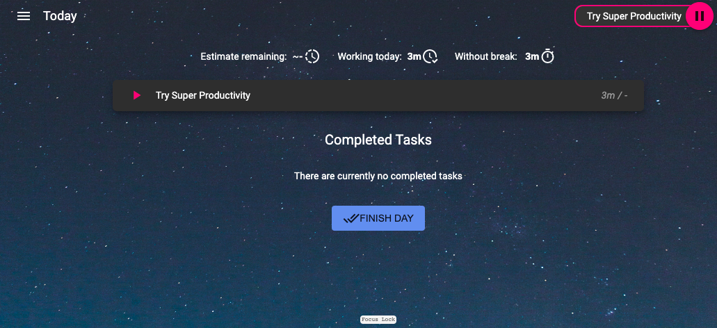 Play icon on the task being time tracked · johannesjo super ...