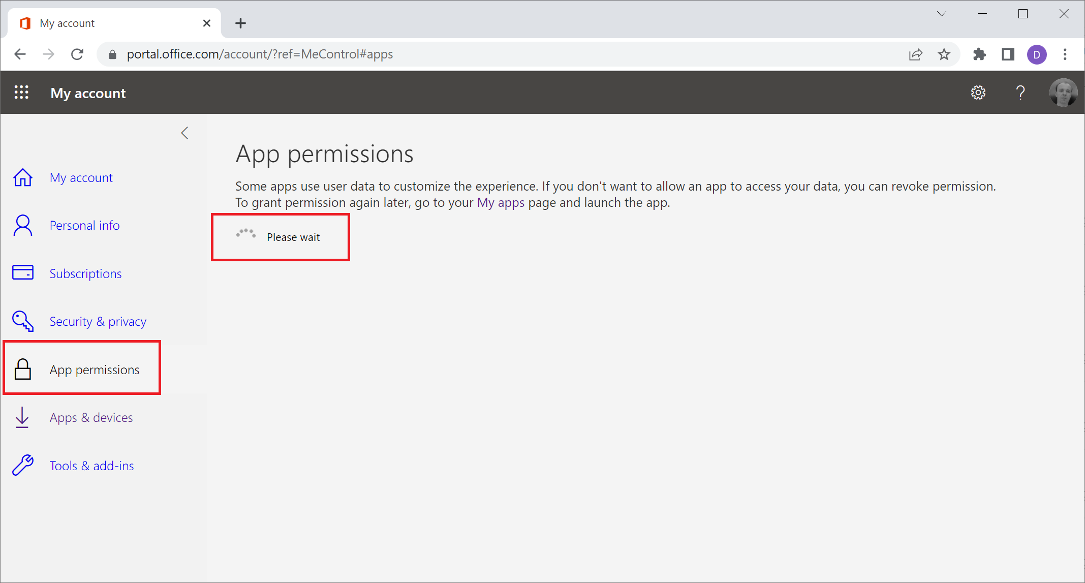 portal.office.com, page App permissions does not work · Issue #3067 · OfficeDev/office-js · GitHub