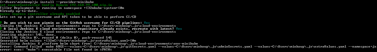 Error while running command jx install on Windows · Issue #902 · jenkins-x/jx · GitHub
