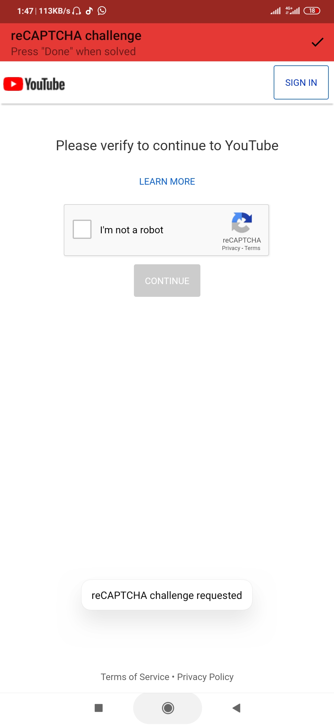 reCAPTCHA error · Issue #3878 · TeamNewPipe/NewPipe · GitHub