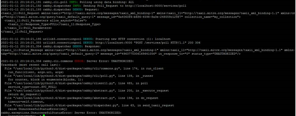 TAXII UNAUTHORIZED · Issue #91 · MISP/MISP-Taxii-Server · GitHub