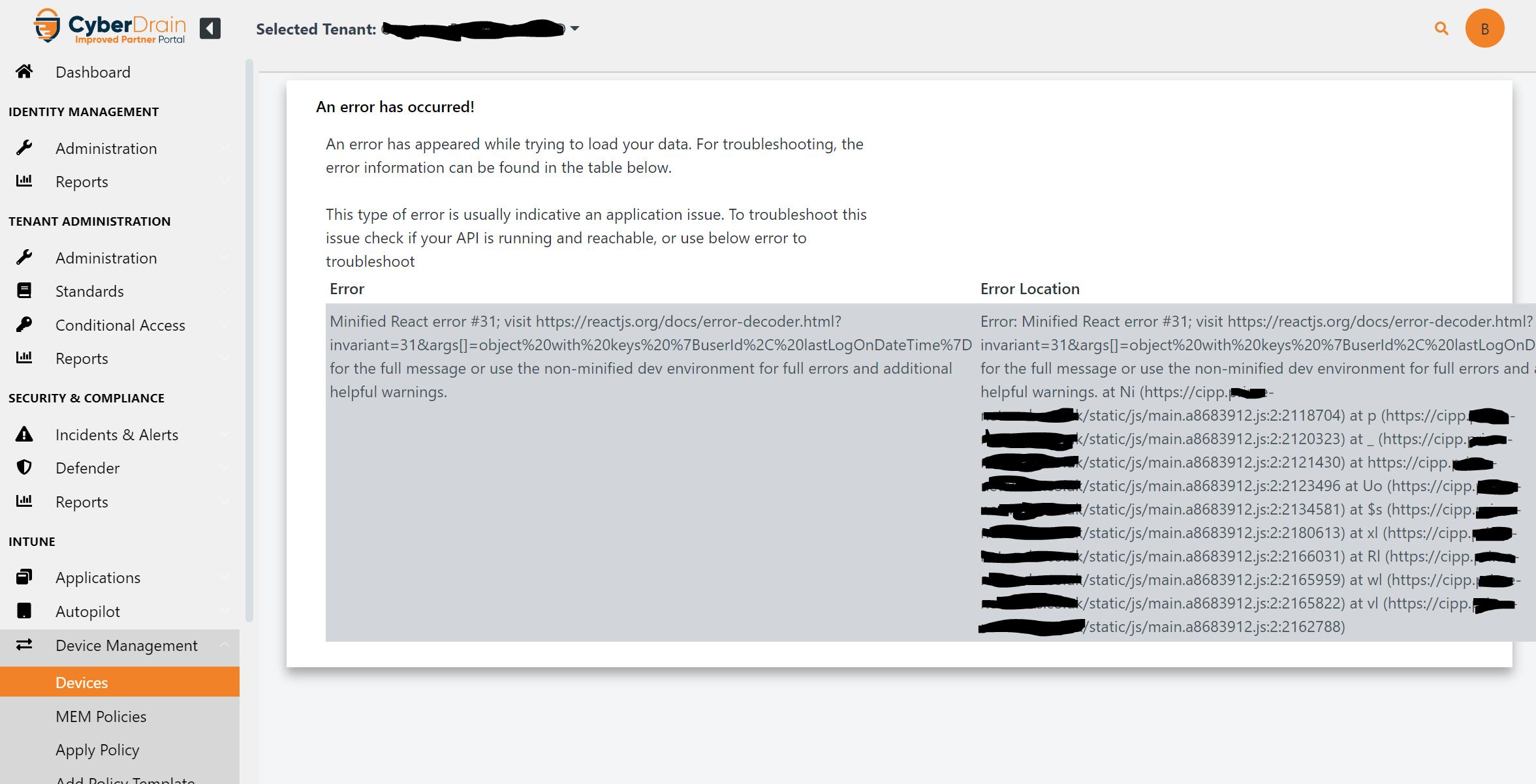 Intune > Device Management > Devices Table issues · Issue #1269 · KelvinTegelaar/CIPP · GitHub