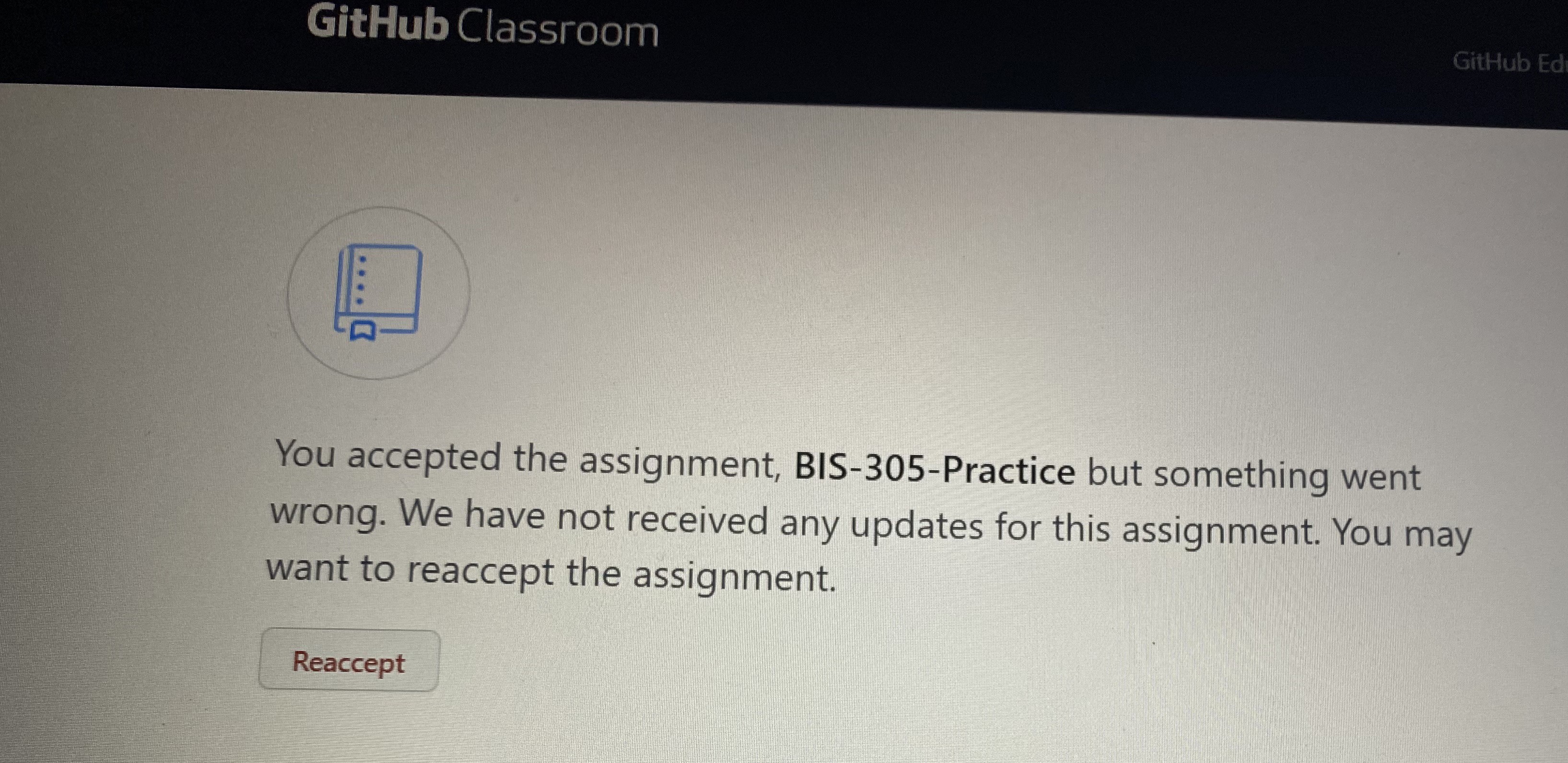Classroom Assignment Will Not Finish Configuration Step · Community · Discussion 43783 · Github