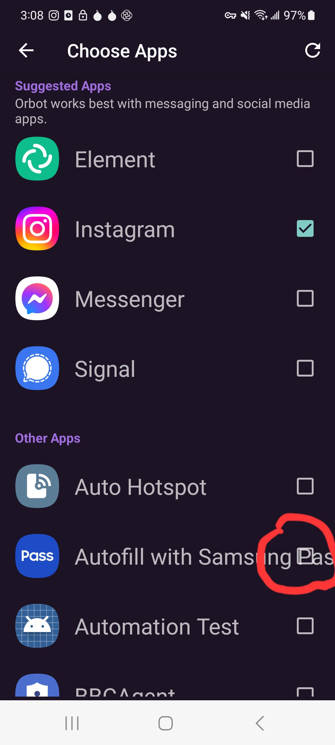 Check Box overlap · Issue #833 · guardianproject/orbot-android · GitHub