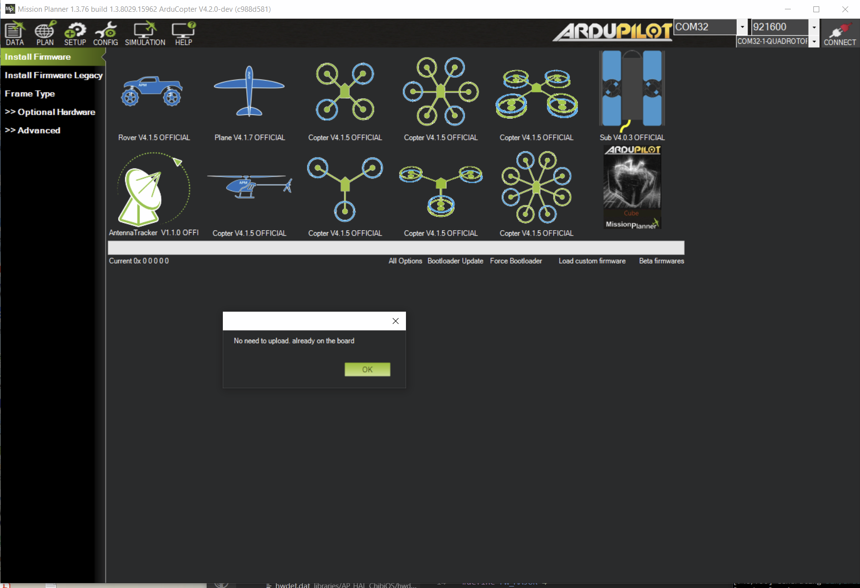 Mission Planner is unable to load firmware to external flash boards · Issue #2800 · ArduPilot ...