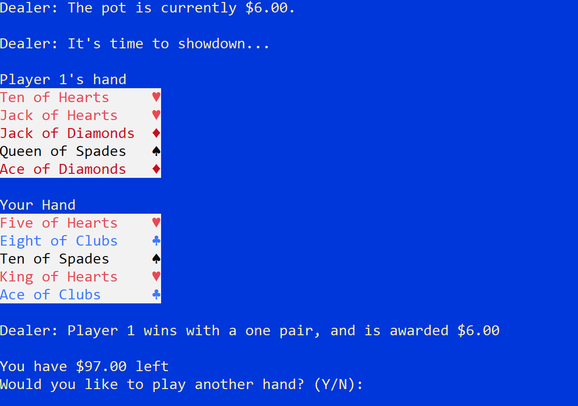 GitHub - Mortifera/CSharp-Poker-Game: Simple .NET Poker Game coded in C#