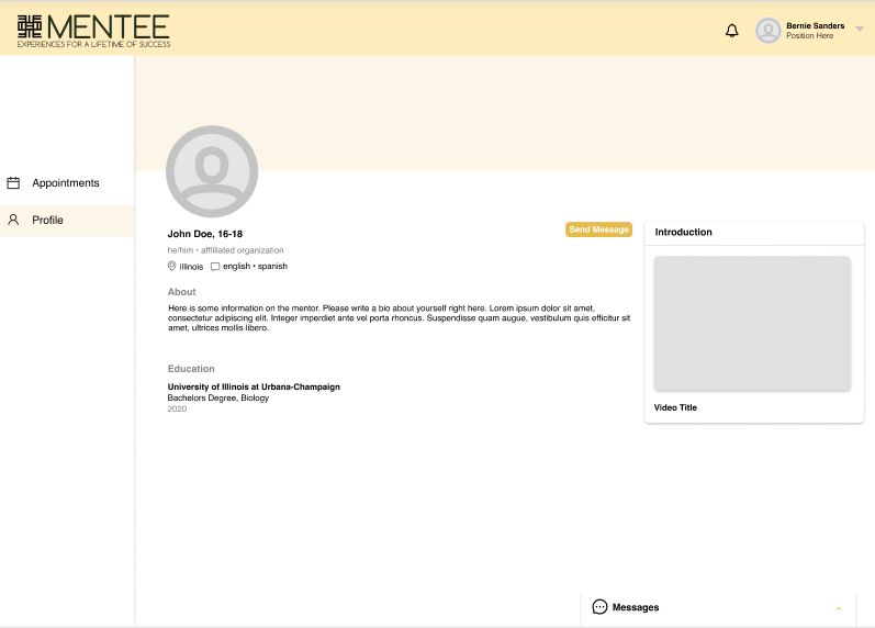 Fix Mentee Public Profile Video CSS · Issue #358 · hack4impact-uiuc/mentee · GitHub