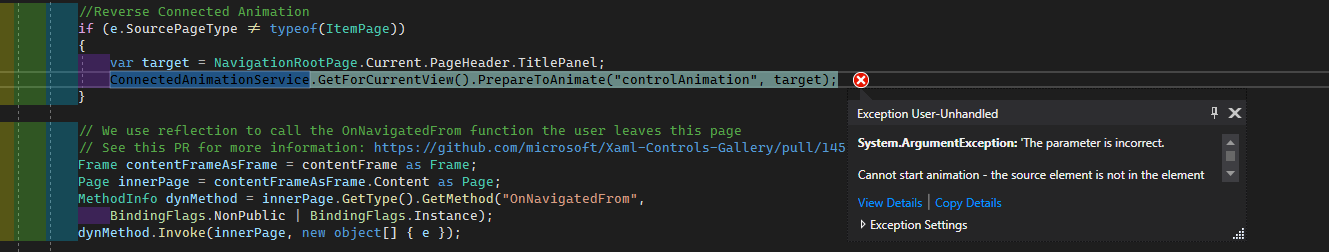 With Hierarchy, reverse navigation animation fails sometimes · Issue #404 · microsoft/WinUI ...