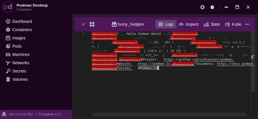 Newlines do not display correctly in logs · Issue #103 · iongion/container-desktop · GitHub