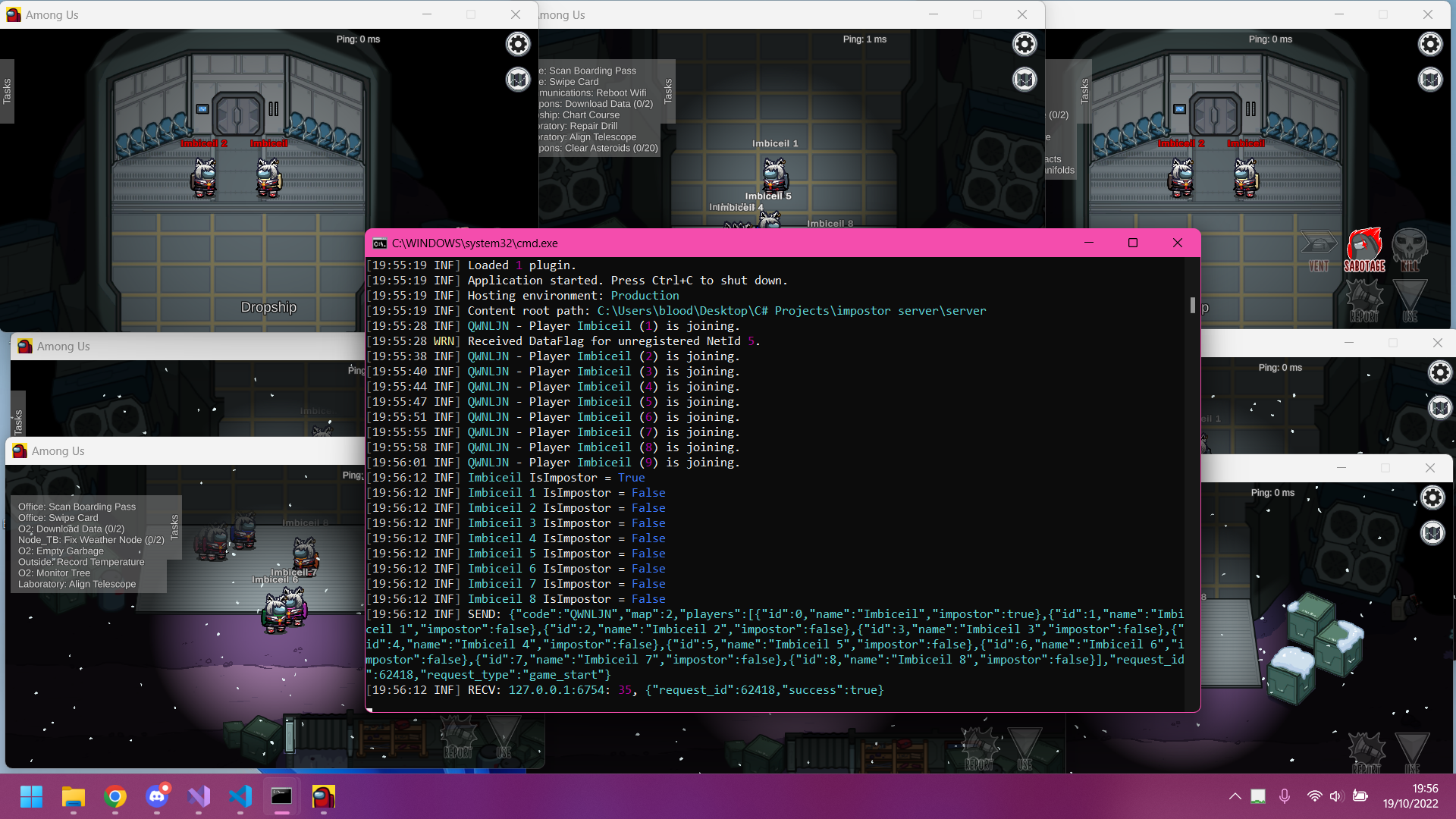 Only 1 impostor is recognized as an impostor in a game with 2 impostors · Issue #496 · Impostor ...