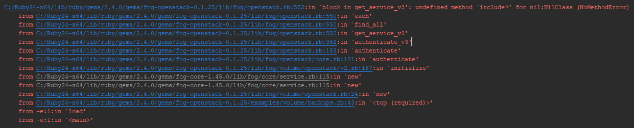 Unable to call Volume Services(EVS) SDK by referring fog-openstack example code · Issue #395 ...