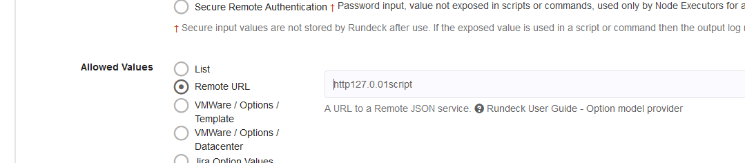 Remote Url Options Field Problem · Issue 6430 · Rundeckrundeck · Github