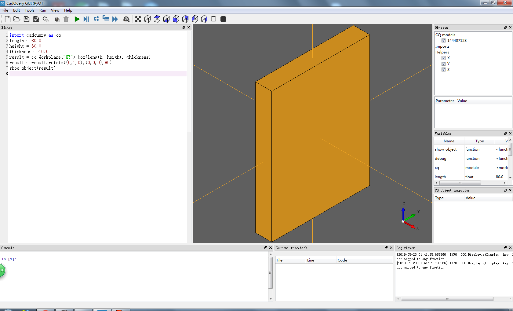 The Difference Between Rotate Under Ubuntu And Windows · Issue 130 · Cadquery Cadquery · Github