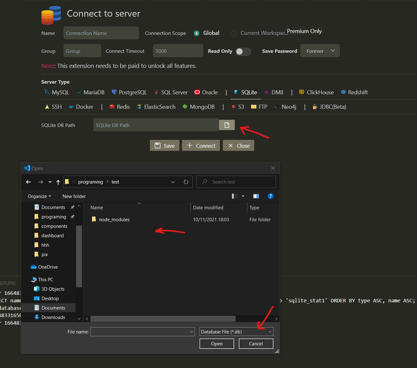 Bug Sqlite File Can Not Be Selected · Issue 687 · Cweijanvscode Database Client · Github
