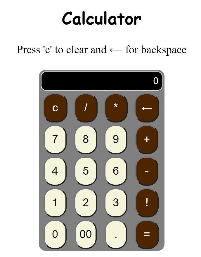 GitHub - ayush-sethi/JavaScriptCalculator: Created in Feb-Mar 2020