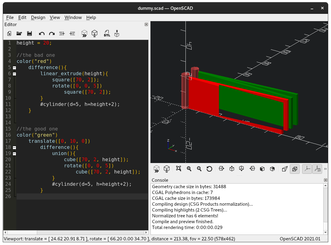 linear_extrude with difference results in unwanted transparency · Issue #3903 · openscad ...
