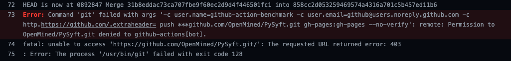 Continuous benchmarks actions not working for PR requests · Issue #4927 · OpenMined/PySyft · GitHub
