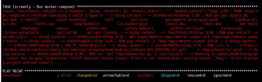 Failed to install the experimental version on raspberry Pie 4 in run docker compose · Issue ...