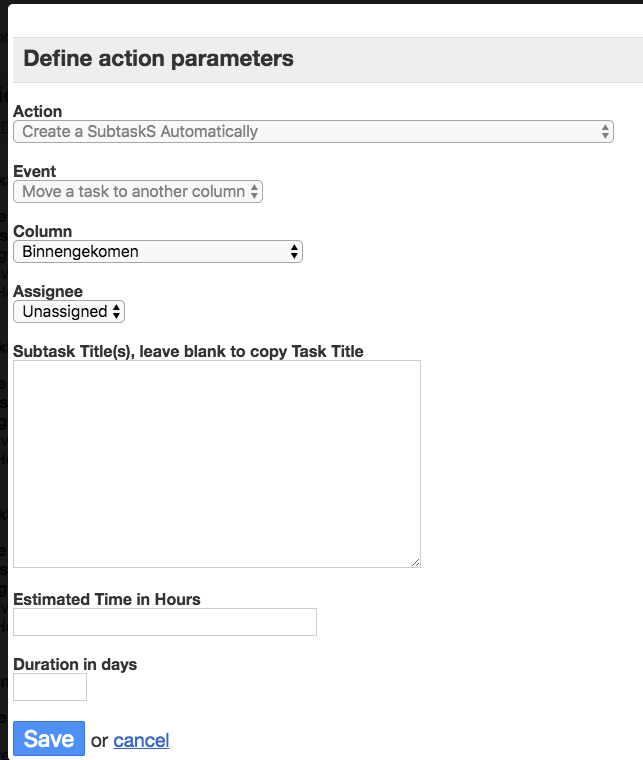Textarea for automatic action params · Issue #3723 · kanboard/kanboard · GitHub