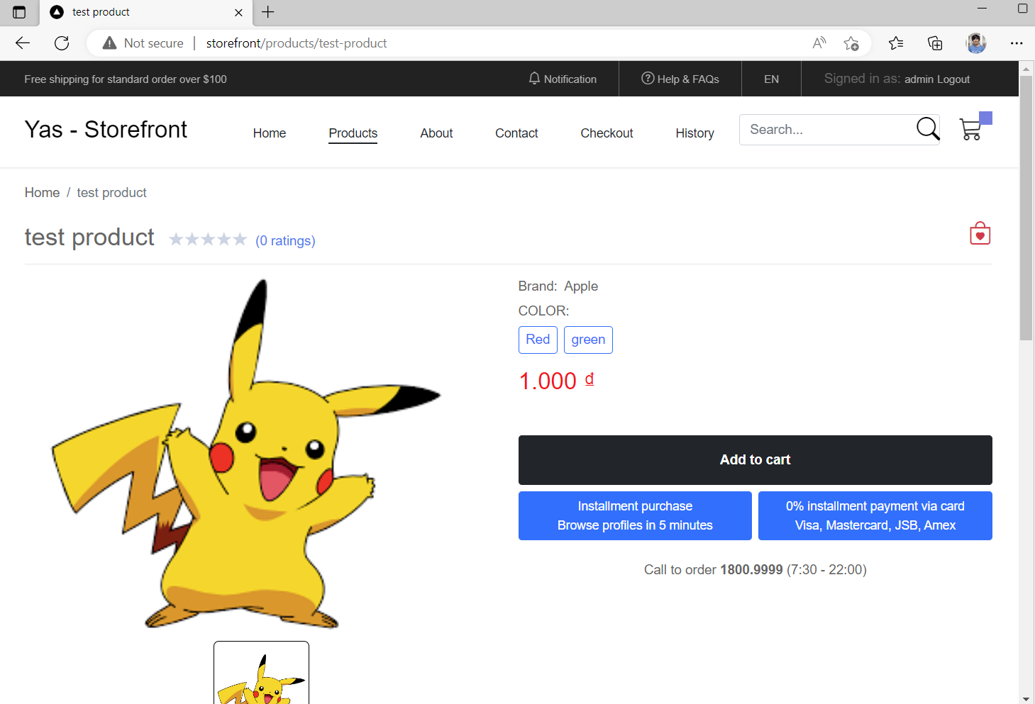 [storefront] product detail with variants · Issue #485 · nashtech-garage/yas · GitHub