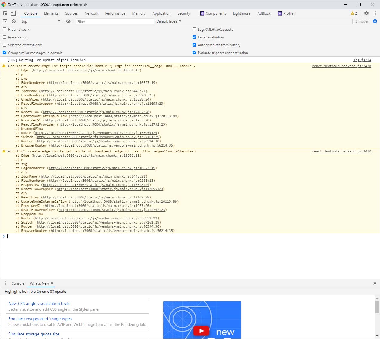 Toggling two output handles will not update the edges · Issue #916 · xyflow/xyflow · GitHub