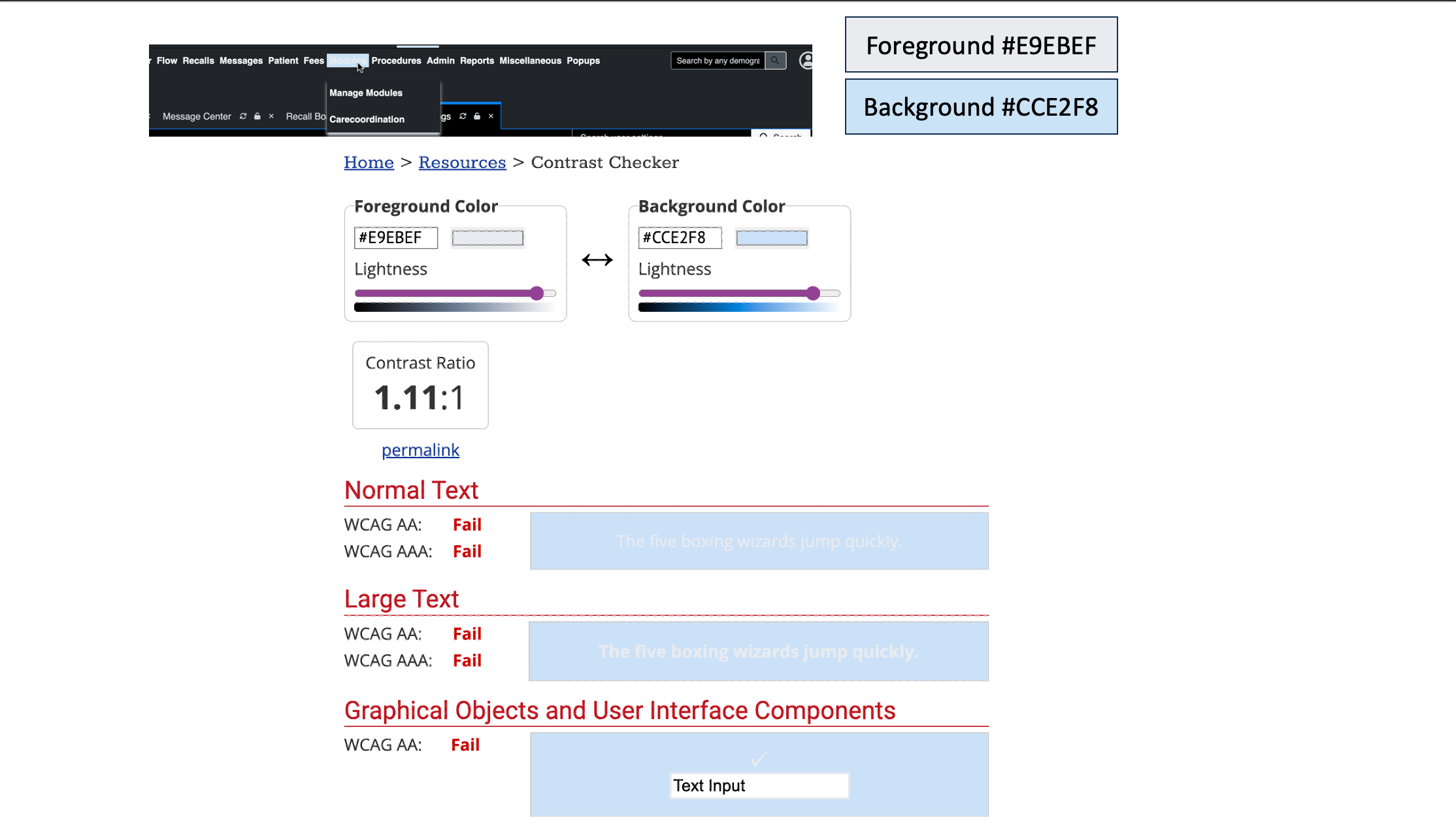 Insufficient Contrast When Hovering Over Navbar In Dark Theme · Issue 6746 · Openemropenemr