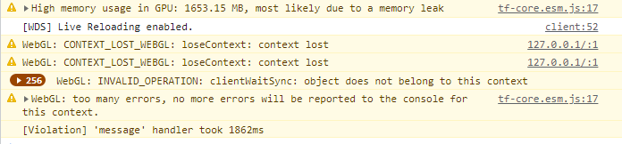 CartoonGAN memory leak / texture size · Issue #1369 · ml5js/ml5-library · GitHub