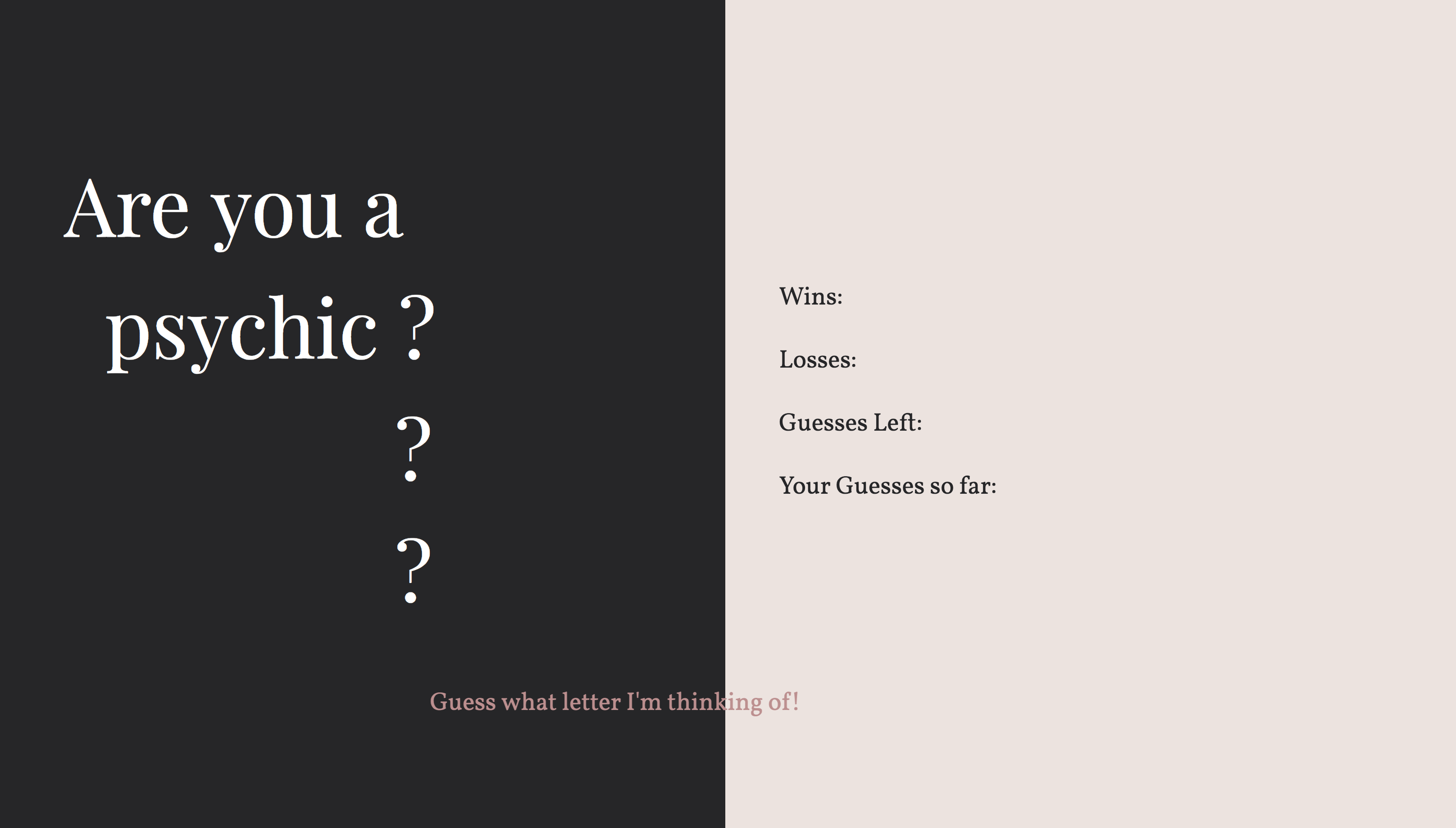 GitHub - chloechoudesign/Psychic-Game