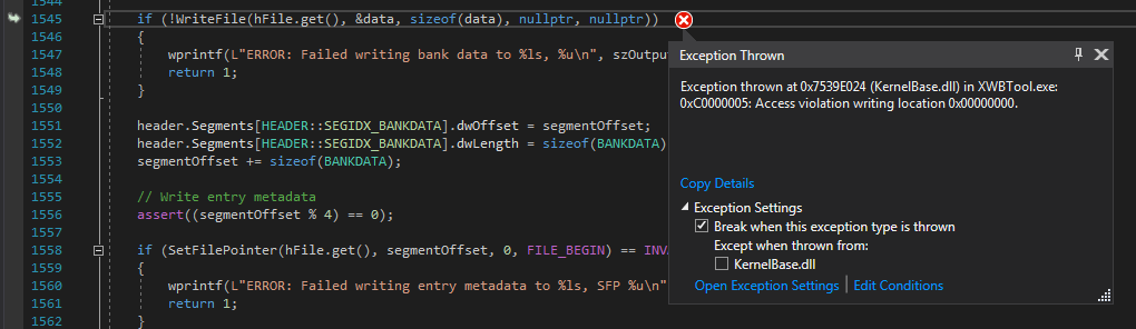 XWBTool Access violation (Windows 7) · Issue #131 · microsoft/DirectXTK · GitHub