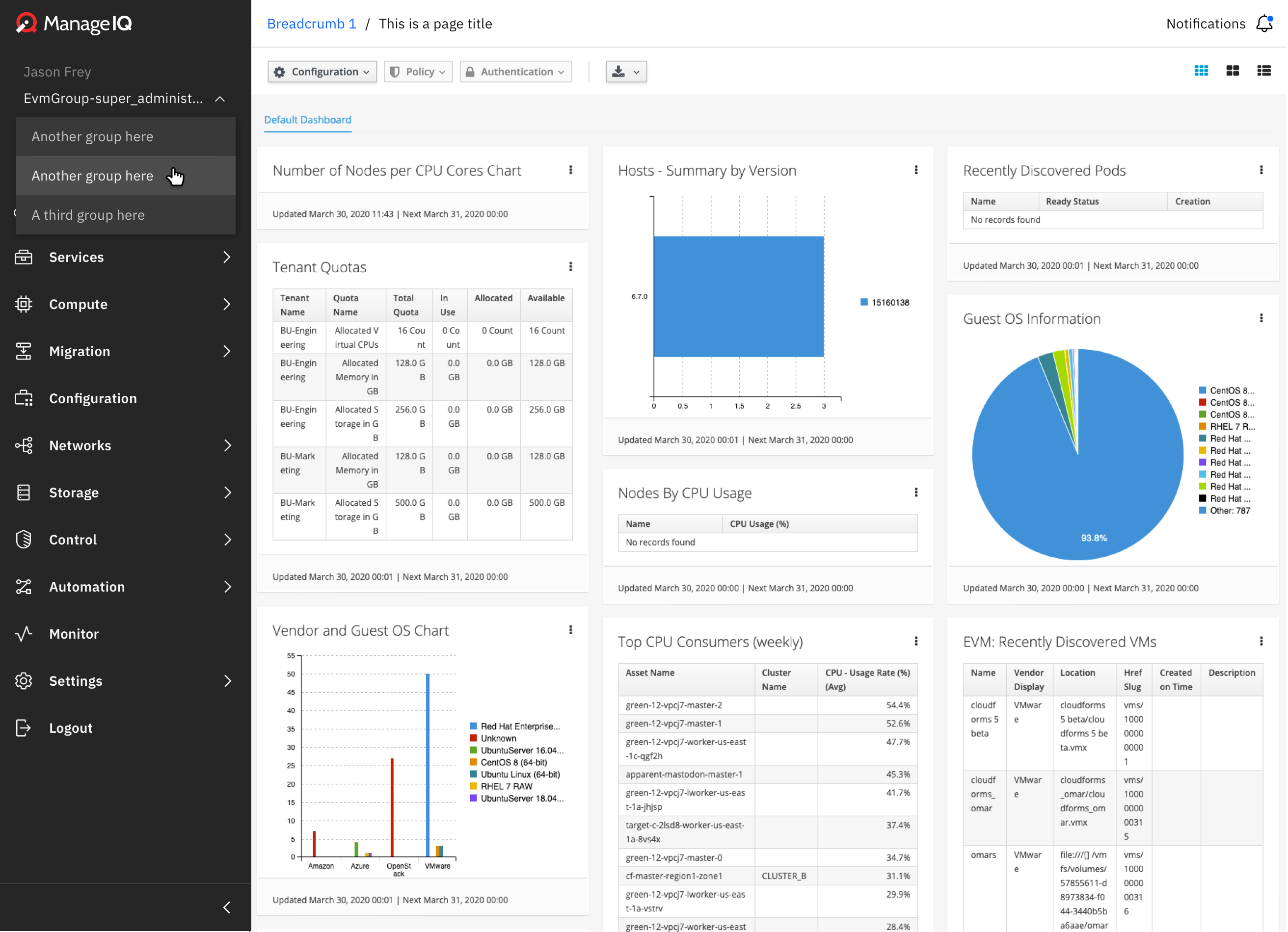 ManageIQ Navigation design · Issue #6986 · ManageIQ/manageiq-ui-classic ...