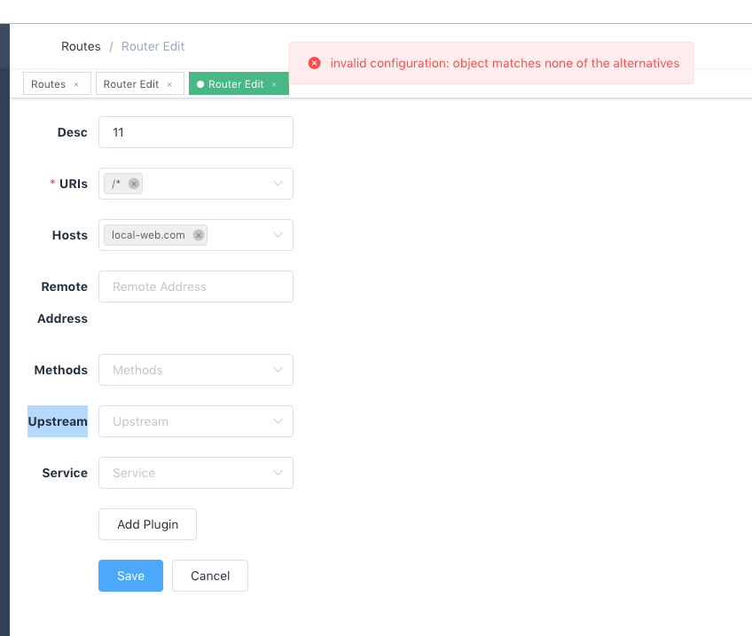 Routes 不是通过upstreamid 绑定方式添加的upstreams无法在ui上体现出来 · Issue 92 · Apacheapisix Dashboard · Github
