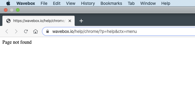 Wavebox Help opens "page not found" · Issue #1166 · wavebox/waveboxapp · GitHub