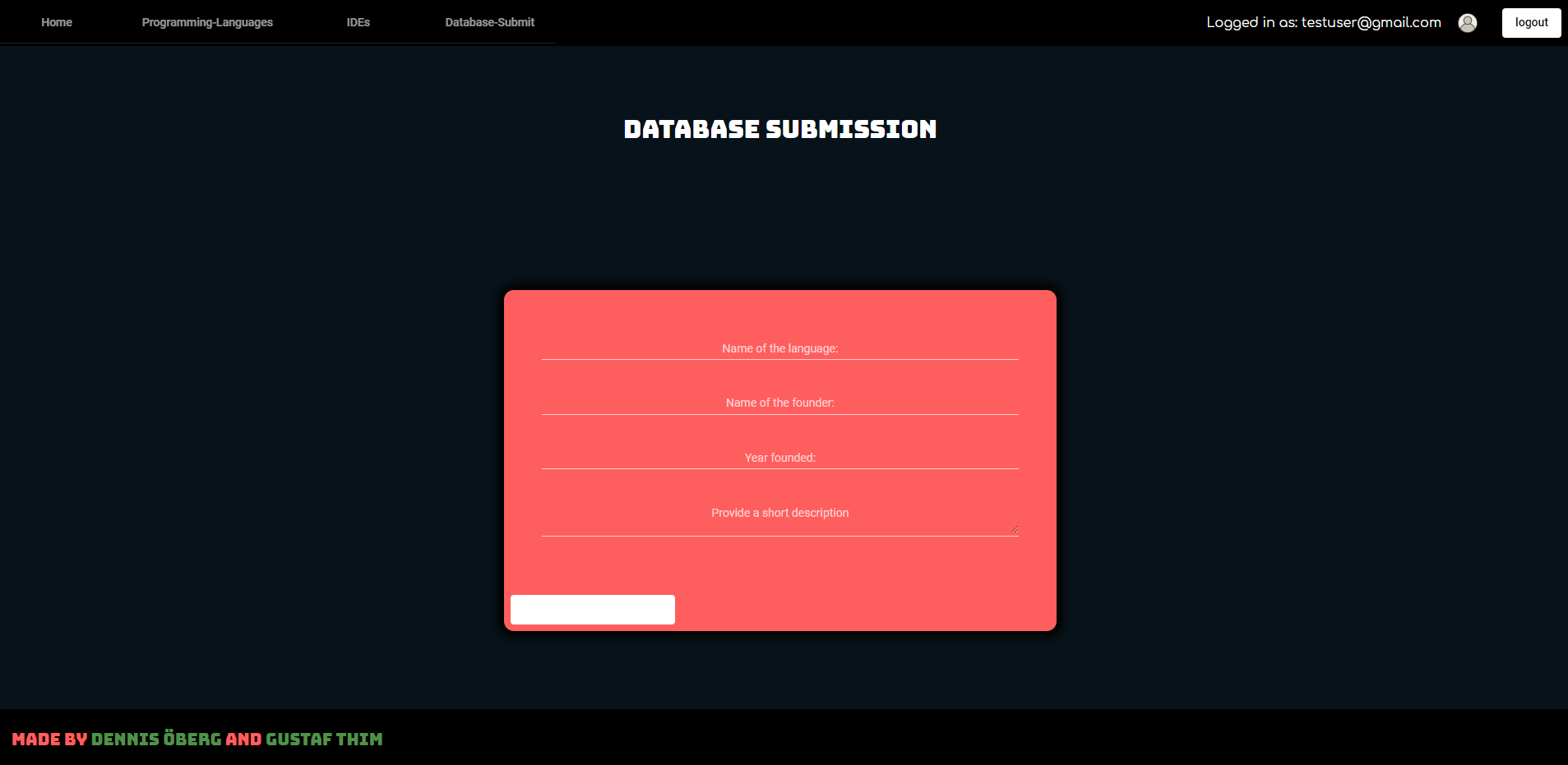 GitHub - Dennis-Oberg/ProgrammingLanguagesApp