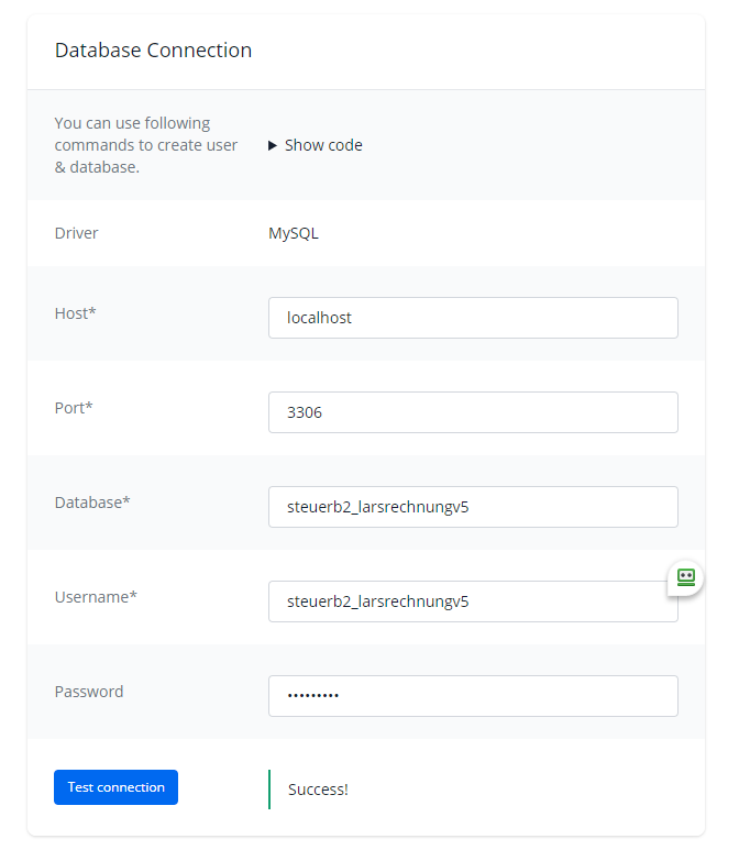 Setup Error: Wrong database-credientials · Issue #5031 · invoiceninja/invoiceninja · GitHub