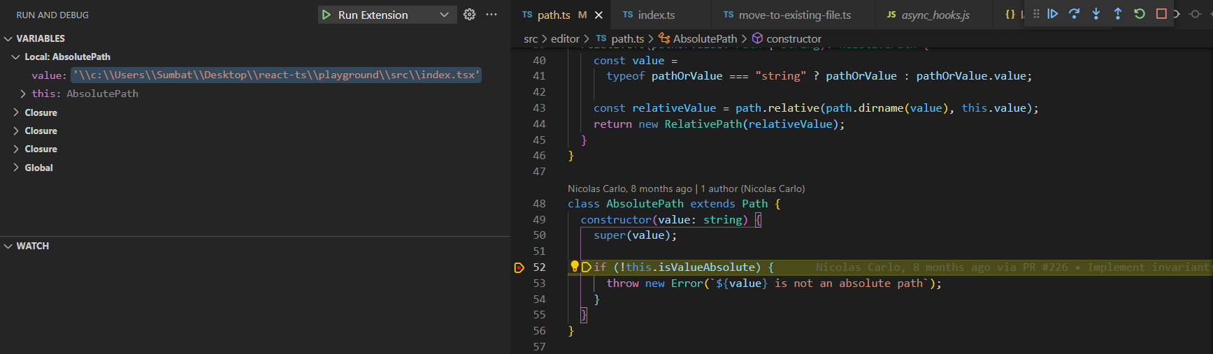 Move to an existing file error "is not an absolute path" · Issue #376 · nicoespeon/abracadabra ...